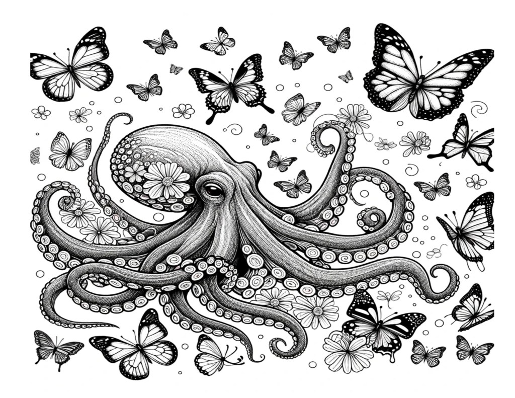 Free Octopus Coloring Pages – Adults Color Too